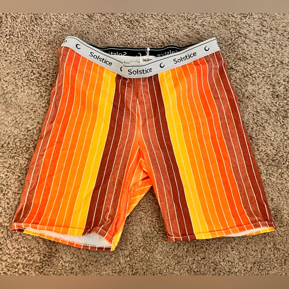 Solstice Intimates | Shorts | Ash Vibrant Orange And Yellow Striped ...